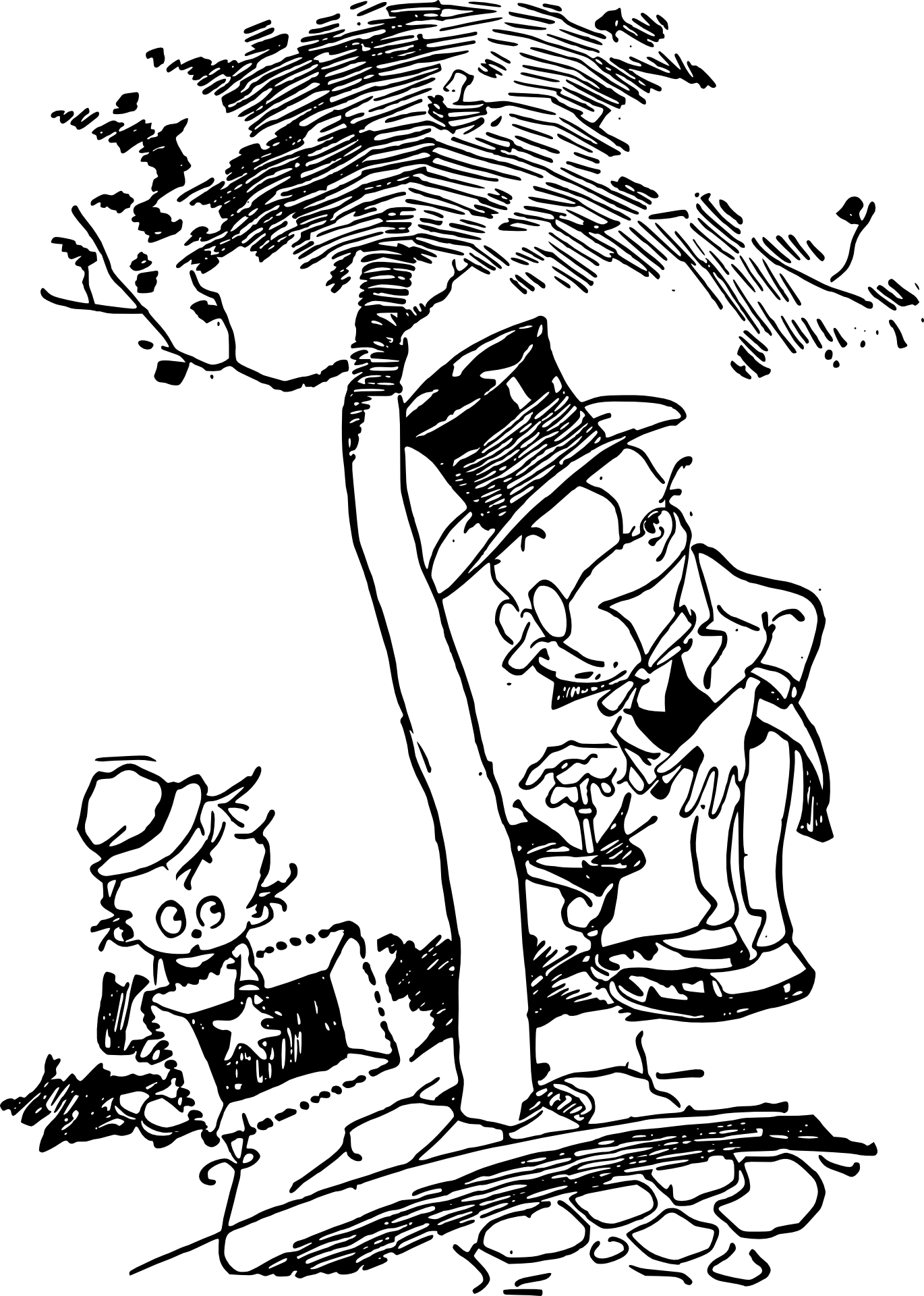 Boy and man play drawing free image download