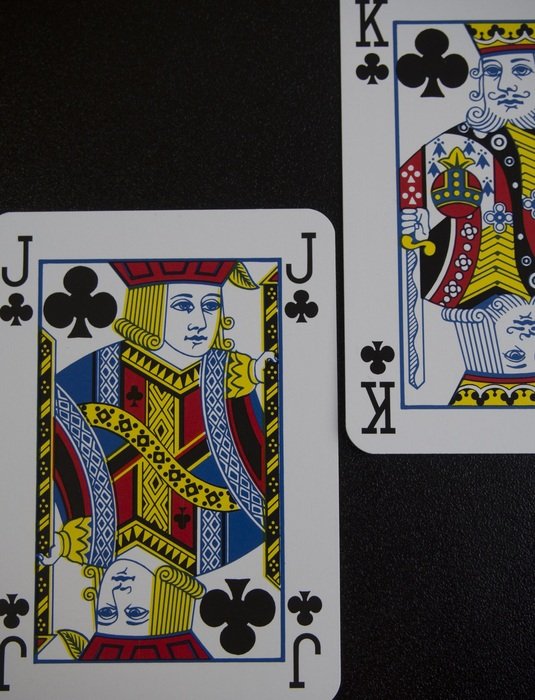 Two cards of the same suit free image download