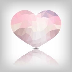 Heart of triangles vector illustration free image download