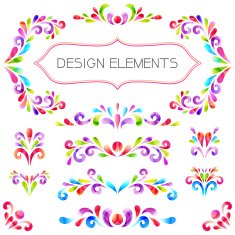 Colored design elements free image download