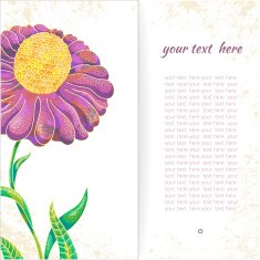 Beautiful hand draw pink flower N3 free image download