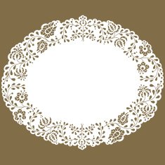 Oval paper lace edged doily free image download