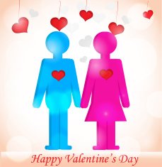 Love couple symbol vector free image download