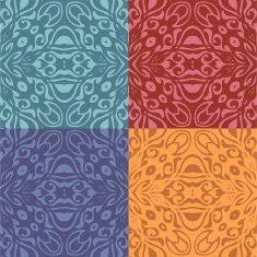 Set of colorful patterns (seamlessly tiling) free image download