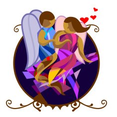 Abstract couple free image download