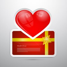 Love Gift Card with Heart free image download