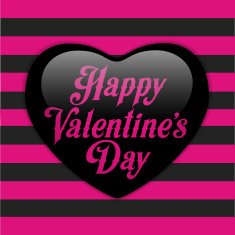 Glossy Emo Heart Pink and Black Stripes N2 free image download