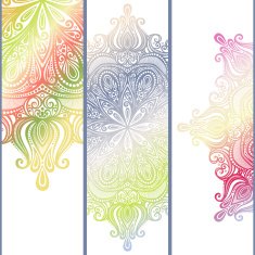 Vector Set of Patterned Banner free image download