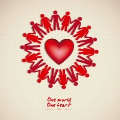 The world united in love free image download