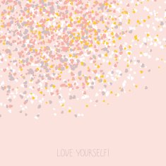 'Love yourself!' Sweet flyer Copy space for text free image download