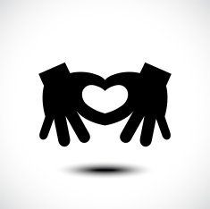 Hand make a heart free image download