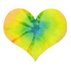 Yellow batik valentin heart free image download