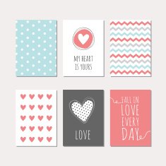 Set of love theme cards N3 free image download