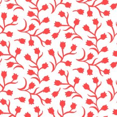 Ditsy floral pattern with small red tulips N3 free image download