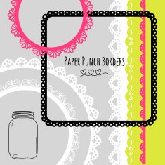 Lace paper punch border free image download