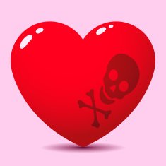 Toxic red heart free image download