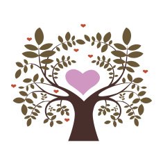 Romatic elegant tree illustration free image download