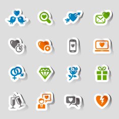 Stickers - Love and Dating icons free image download