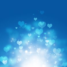 Rising Hearts on Blue Background N2 free image download
