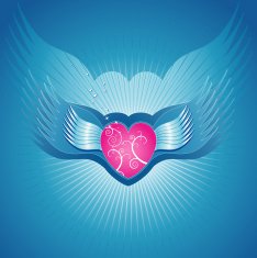 Pink heart vector free image download