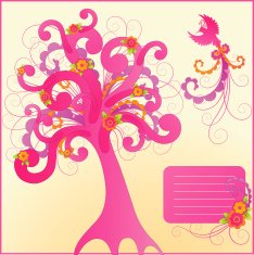 Cute floral design elements free image download