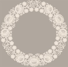 Lace Circle Frame free image download