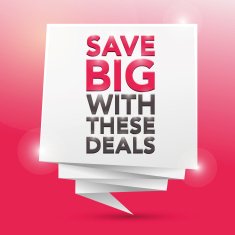 SAVE BIG WITH THESE DEALS poster design element free image download