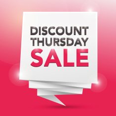 DISCOUNT THURSDAY SALE poster design element free image download