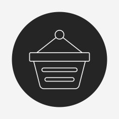 Web shopping cart line icon free image download