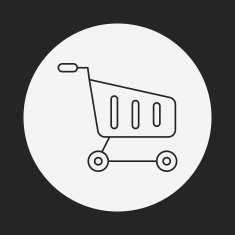 Web shopping cart line icon N7 free image download