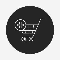 Web shopping cart line icon N9 free image download