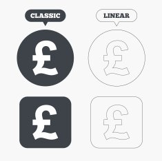 Pound sign icon GBP currency symbol N3 free image download