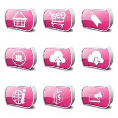 SEO Internet Sign Pink Vector Button Icon Design Set 7 N3 free image ...