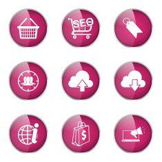 SEO Internet Sign Pink Vector Button Icon Design Set 7 N5 free image ...