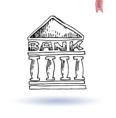 Bank icon hand drawn illustration N5 free image download