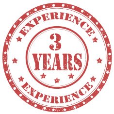 Experience 3 Years-stamp free image download