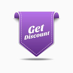 Get Discount Purple Label Icon Vector Design free image download