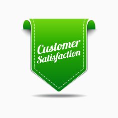 Customer Satisfaction Green Label Icon Vector Design free image download