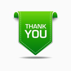 Thank You Green Label Icon Vector Design free image download