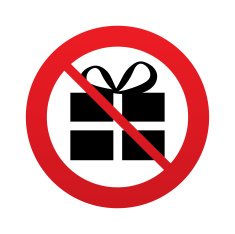No Gift box sign icon Present symbol N2 free image download