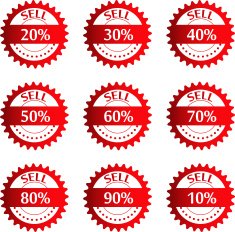 Discount price tags Vector free image download