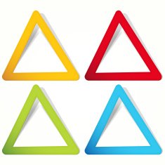 Triangular Labels in the form of an empty frame free image download