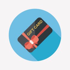 Shopping gift card flat icon with long shadow eps10 N7 free image download