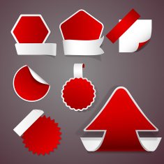 Red stickers free image download