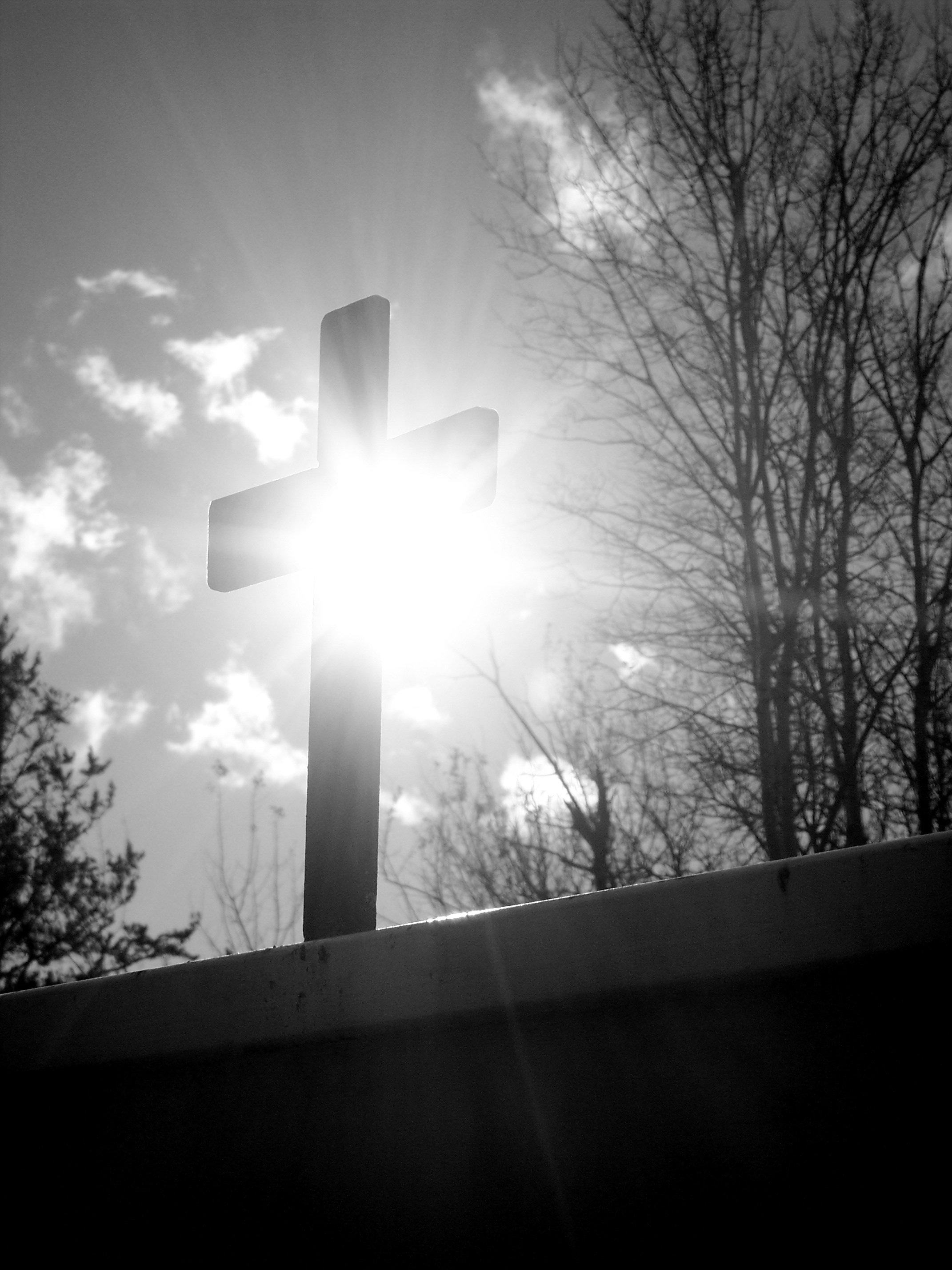 God cross silhouette free image download