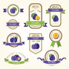 Plum labels collection N2 free image download