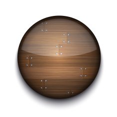 Vector circle wooden app icon free image download