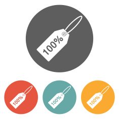 100 percent tag icon N2 free image download