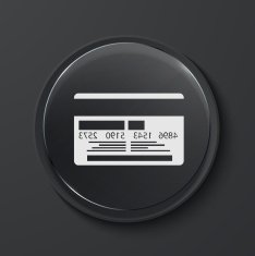 Vector modern black glass circle icon N4 free image download