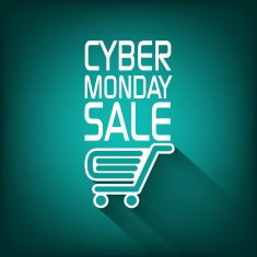 Cyber monday promotional banner or poster for discounts advertisement ...